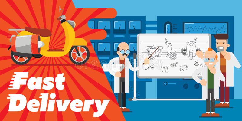 Fast Delivery Design, Vector Illustration Stock Vector - Illustration ...