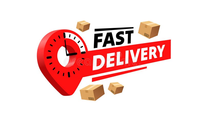 Fast Delivery, Express Service, Label Emblem. Vector Stock Vector ...