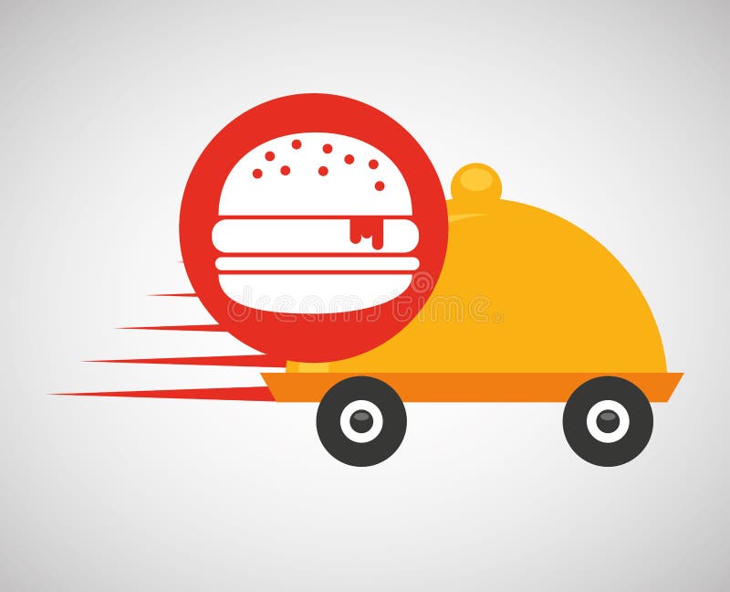 Fast delivery food burger stock vector. Illustration of delivery - 81249314