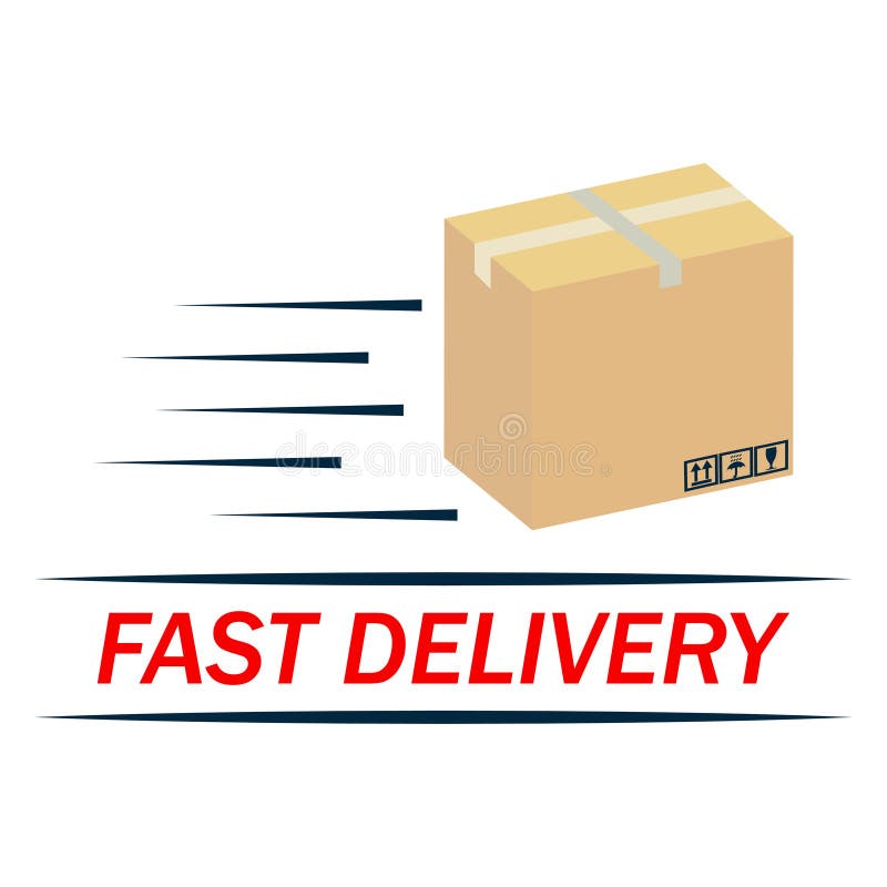 Fast delivery icon stock vector. Illustration of express - 112486817