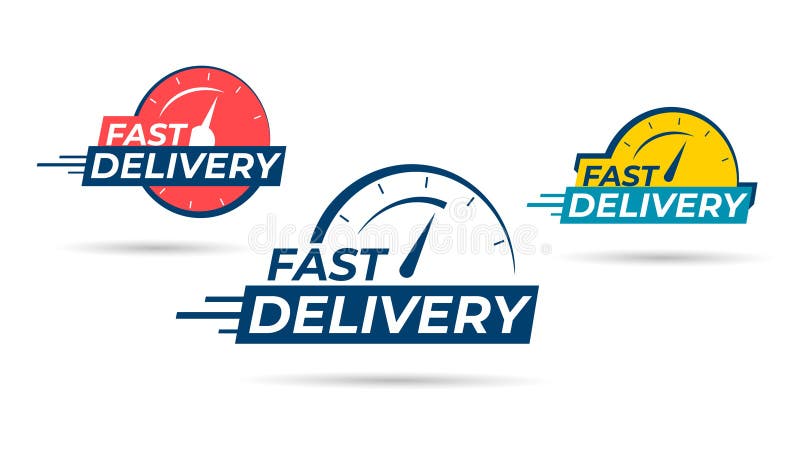 Fast Delivery Icon or Sign with Chronometer Stock Vector - Illustration ...