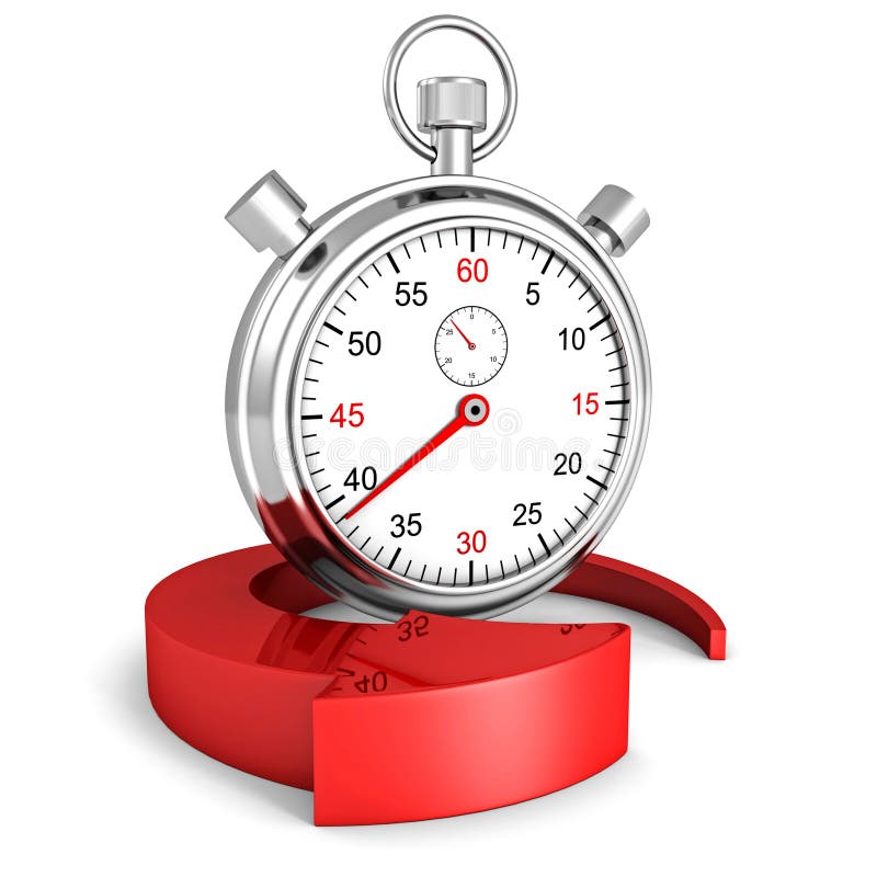 Fast Delivery Icon. Stopwatch with Blue Arrows Stock Illustration ...