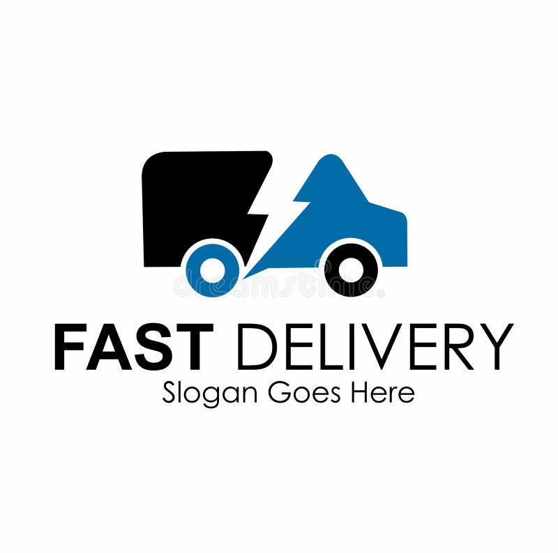 Fast Delivery Logo Design Concept Stock Illustration - Illustration of ...