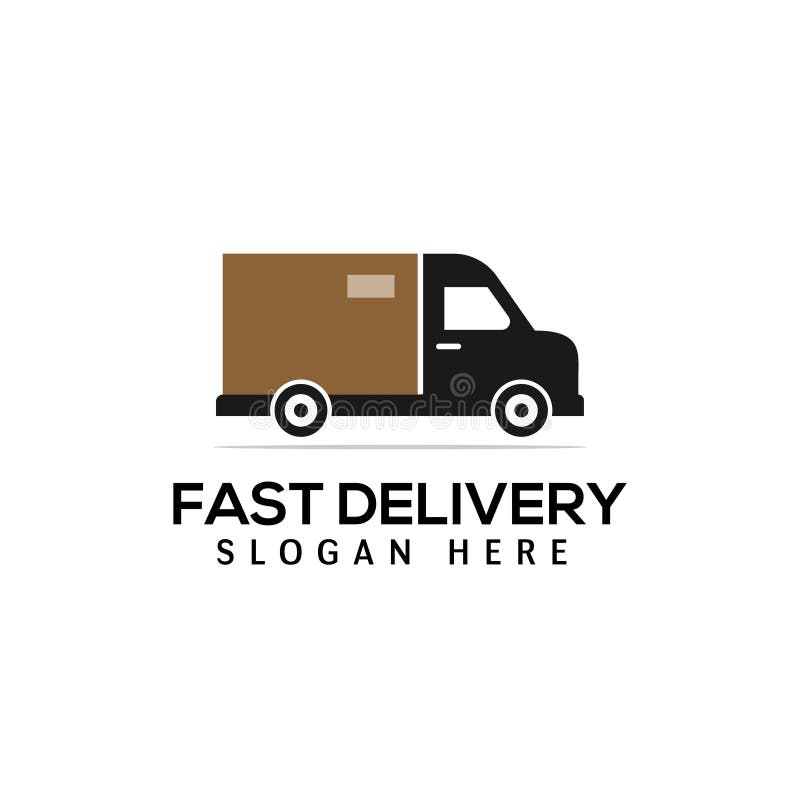 Fast Delivery Logo Design Truck and Package Vector Template Stock ...