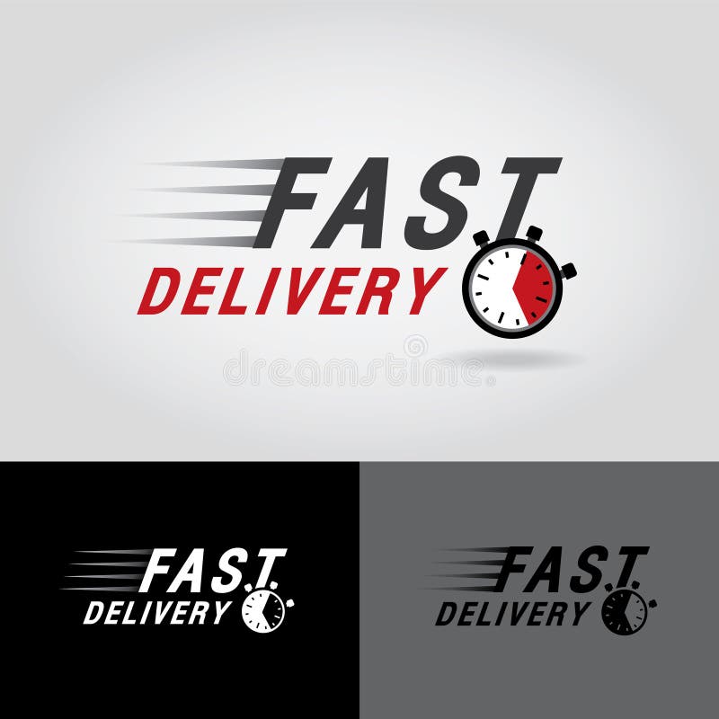 Fast Delivery. Logo Food Delivery Icon and Symbol Vector Illustration ...