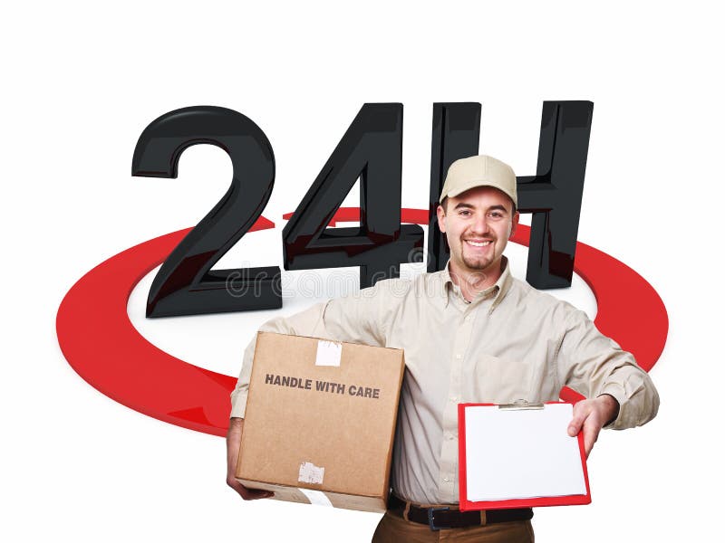 Fast delivery stock photo. Image of adult, hours, work - 32231980