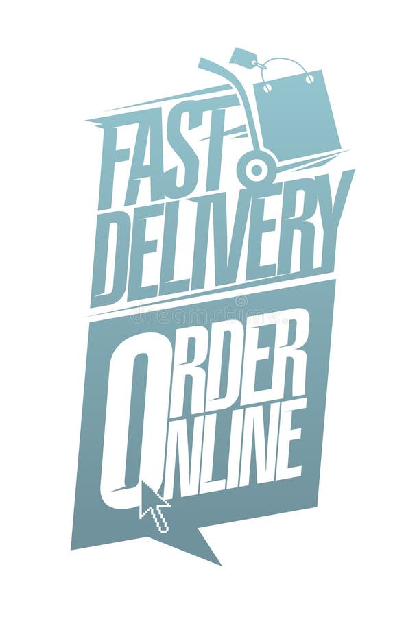 Fast Delivery, Order Online - Banner Design Stock Vector - Illustration ...
