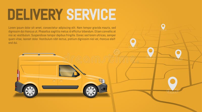 Food and Goods Delivery Service Vector Background Stock Vector ...
