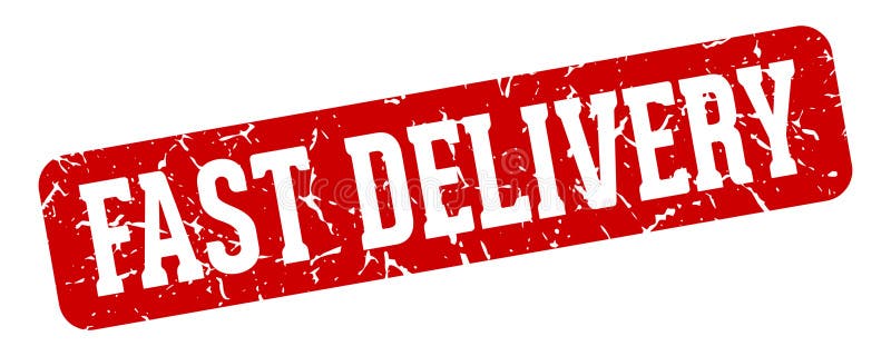 Fast Delivery Rectangular Sign. Fast Delivery Stamp Stock Vector ...