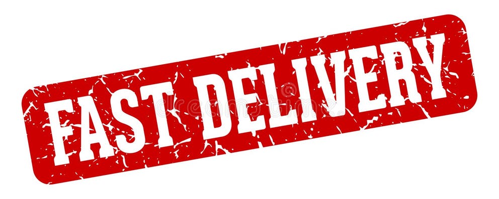 Fast Delivery Rectangular Sign. Fast Delivery Stamp Stock Vector ...