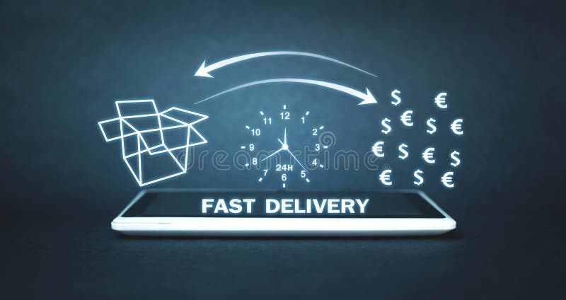 Fast Delivery Service. 24 Hour Delivery Stock Photo - Image of service ...
