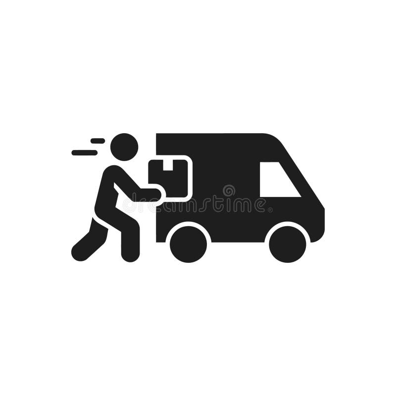 Fast Delivery Service icon stock illustration. Illustration of courier ...