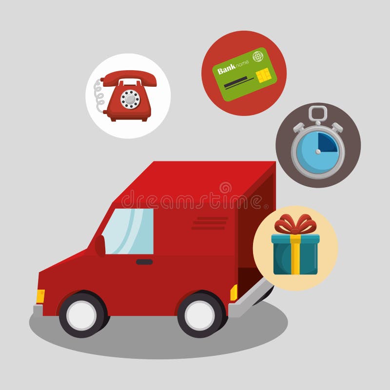 Fast delivery service icon stock vector. Illustration of deliver - 86201935