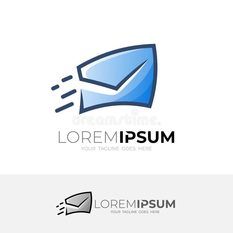 Fast Delivery Service Logo Letter Email, Quick Mail Logo Template Stock ...