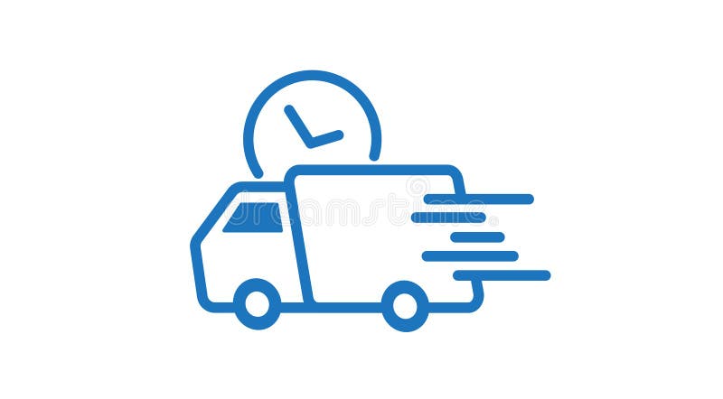 Fast Delivery Truck Icon. Fast Shipping. Design for Mobile Apps. Vector ...