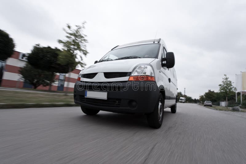 Fast Delivery Van stock image. Image of outdoors, traffic - 95648731