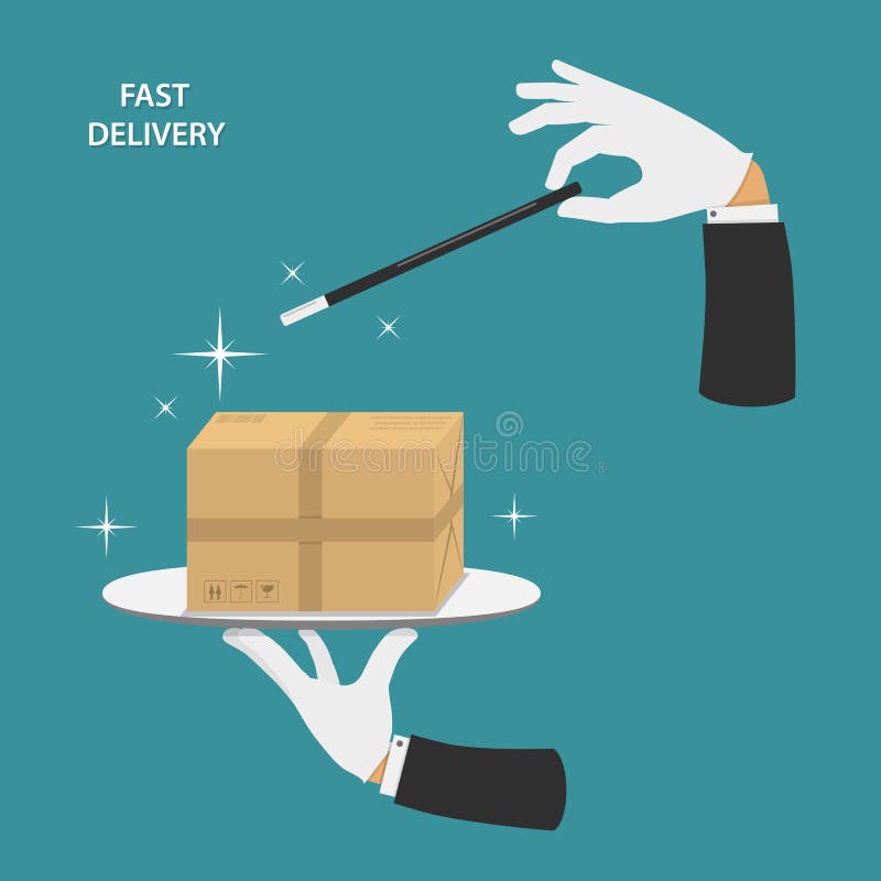 Fast Delivery Vector Conceptual Illustration. Stock Vector ...