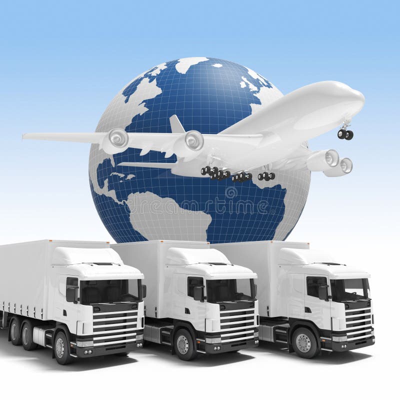 Fast delivery world wide stock illustration. Illustration of globe ...