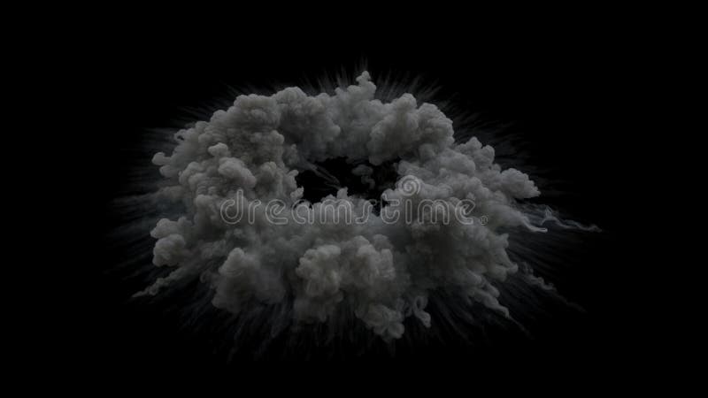 Fast Dense Smoke Shockwave Ring with Some Trails of Tiny Debris on ...