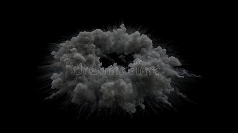 Fast Dense Smoke Shockwave Ring with Some Trails of Tiny Debris on ...