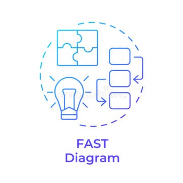 FAST Diagram Blue Gradient Concept Icon Stock Vector - Illustration of ...