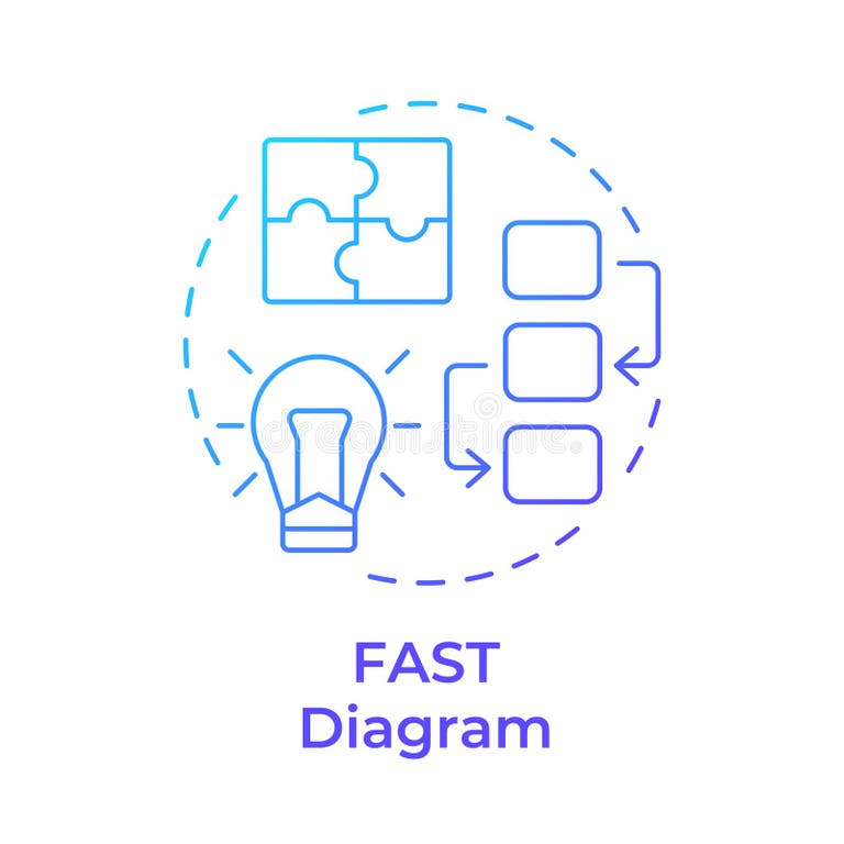 FAST Diagram Blue Gradient Concept Icon Stock Vector - Illustration of ...