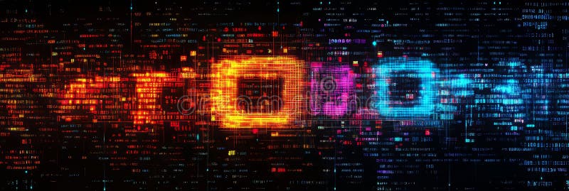 Fast Digital Data Flow on Road with Motion Blur on Black Background ...