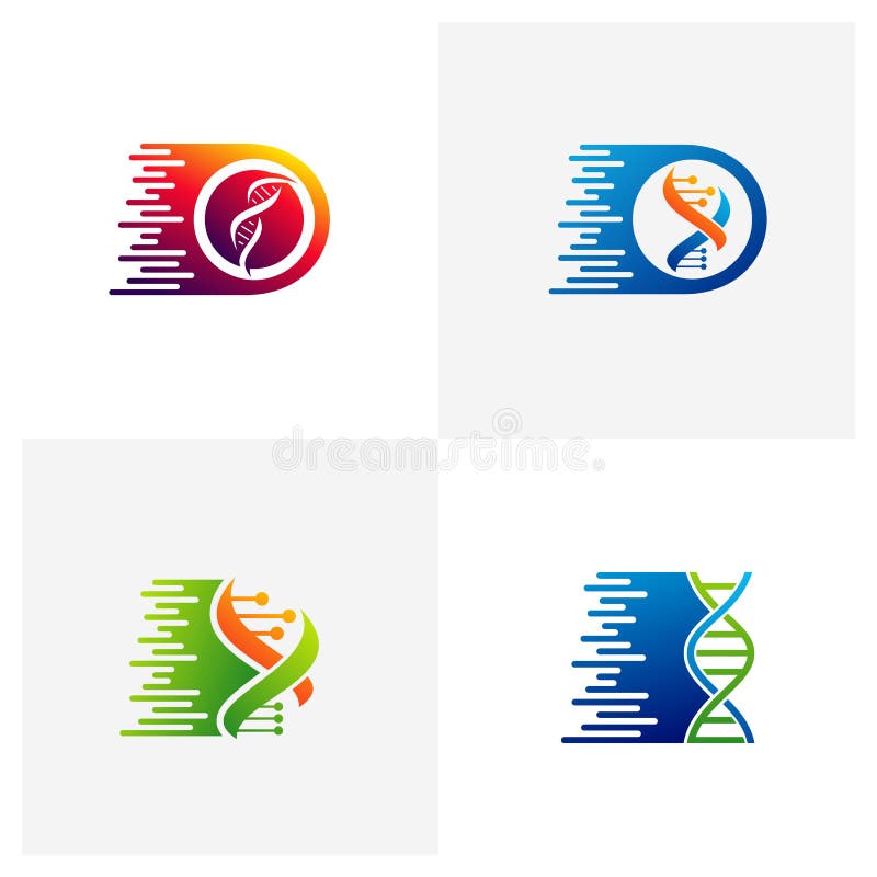 Fast DNA Logo Vector Template, Creative DNA Logo Design Concepts Stock ...