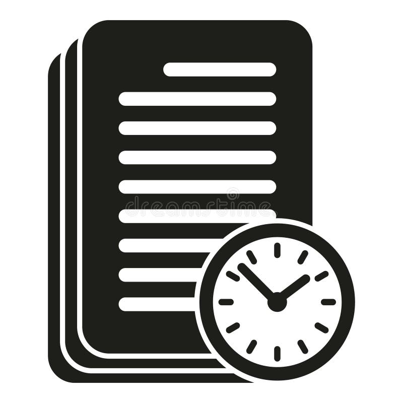 Fast Documents Icon Simple Vector. Rush Job Stock Vector - Illustration ...