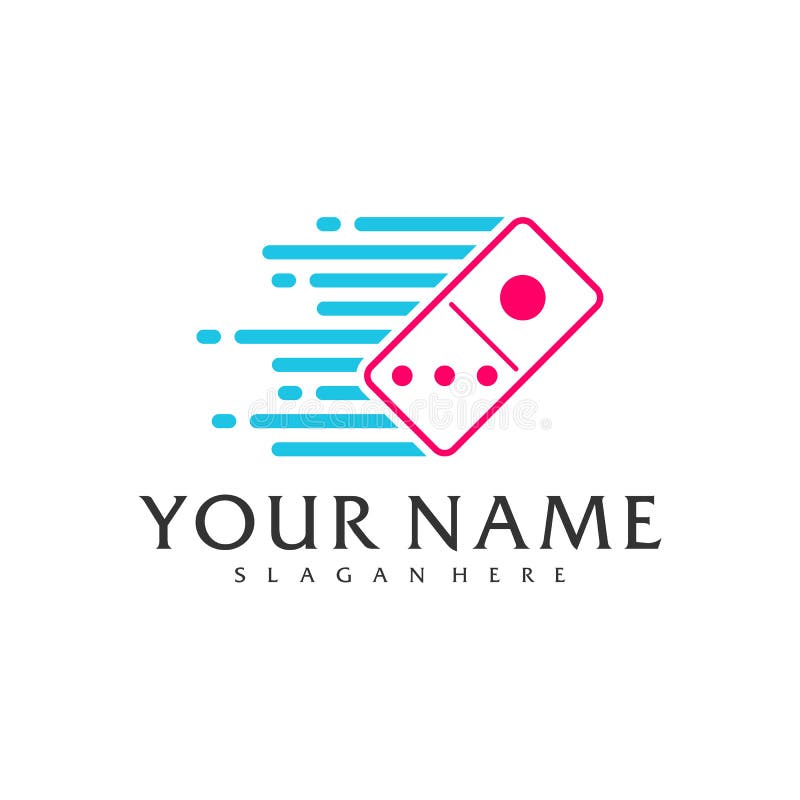 Fast Domino Logo Vector Template, Creative Domino Logo Design Concepts ...