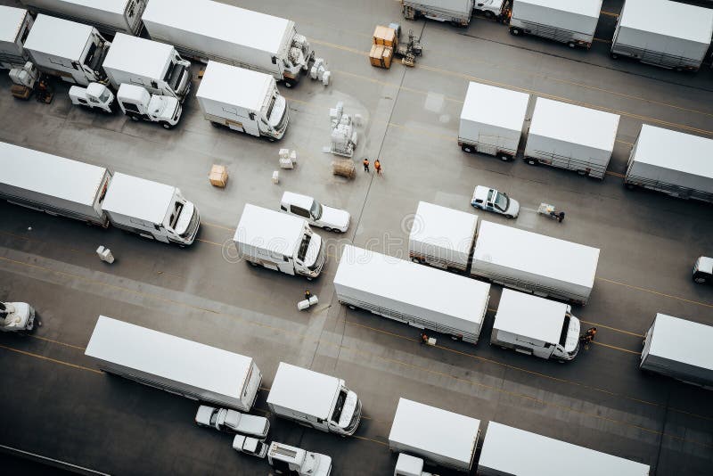 Fast and Efficient Delivery Truck Service Stock Illustration ...