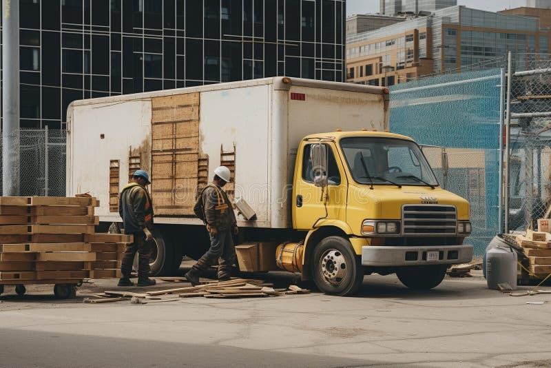 Fast and Efficient Delivery Truck Service Stock Illustration ...