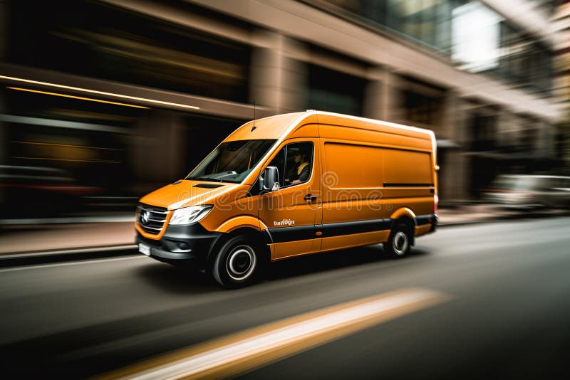 Fast and Efficient Delivery Truck Service Stock Illustration ...