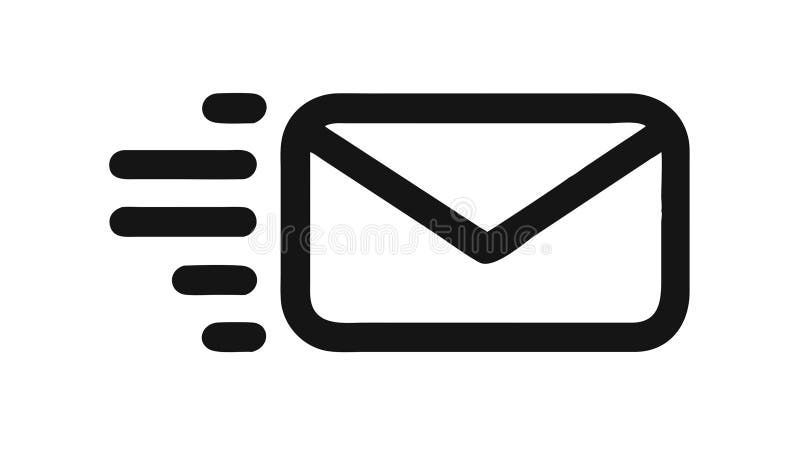 Fast Email Envelope Icon Send Message Communication Mail Vector Design ...