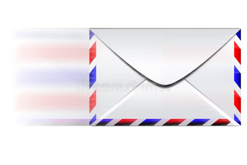 Front and Back of an Airmail Envelope Stock Vector - Illustration of ...