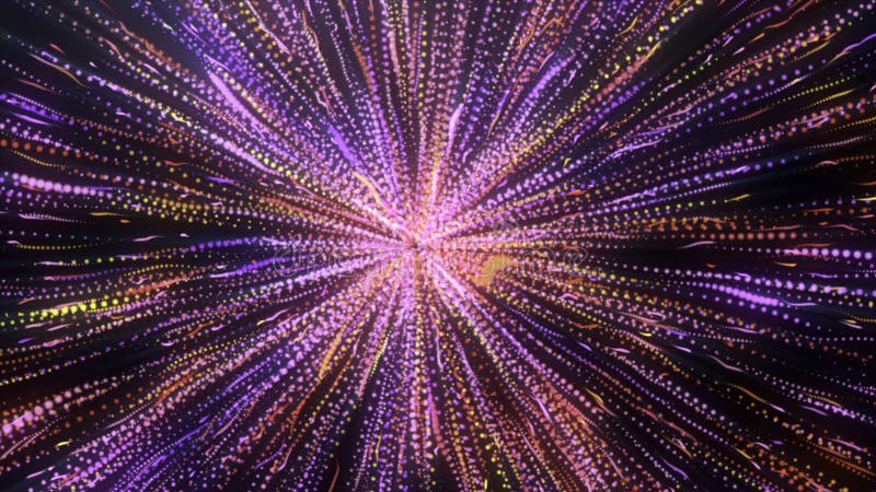 Fast Energy Flow with Glowing Lines. Motion. Hyper Explosion with Flow ...