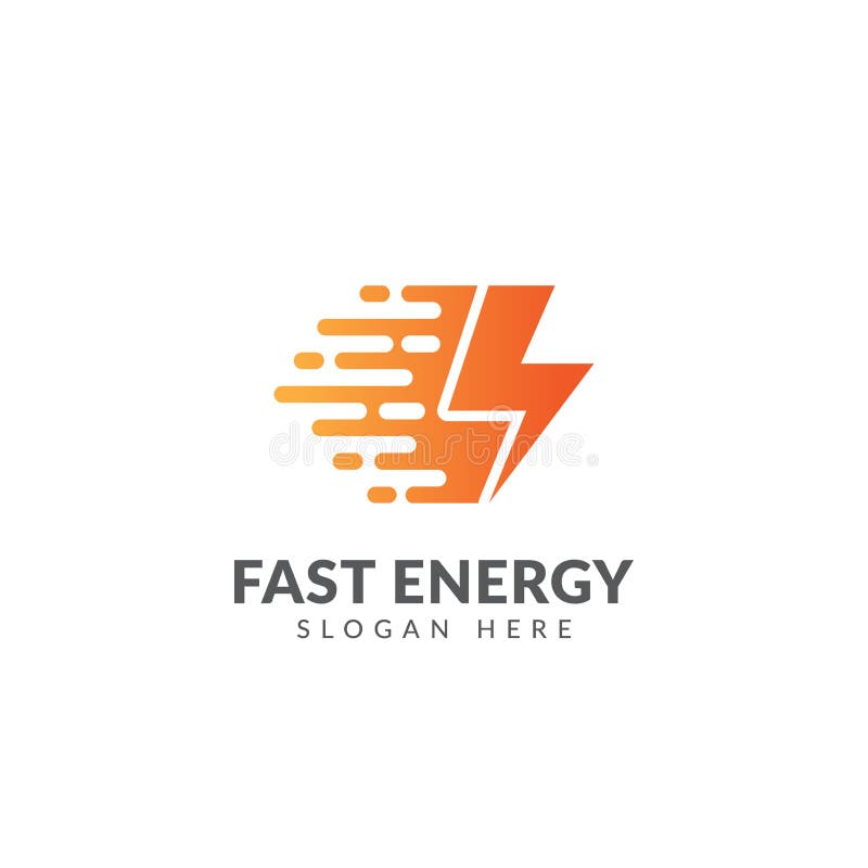 Fast Energy Logo or Icon Vector Design Template Stock Vector ...