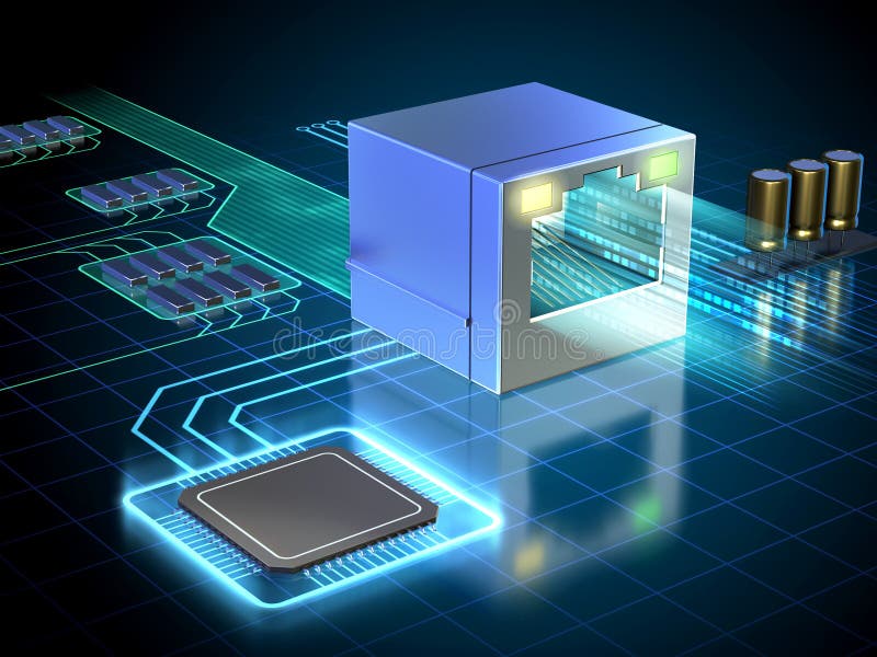 Fast ethernet connection stock illustration. Illustration of light ...