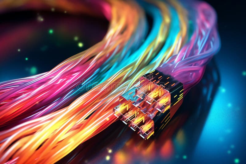 Fast Fibre Internet Computer Cable Transmiting Broadband ...