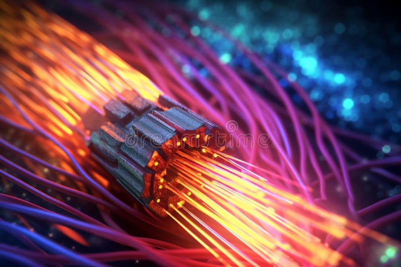 Fast Fibre Internet Computer Cable Transmitting Broadband ...