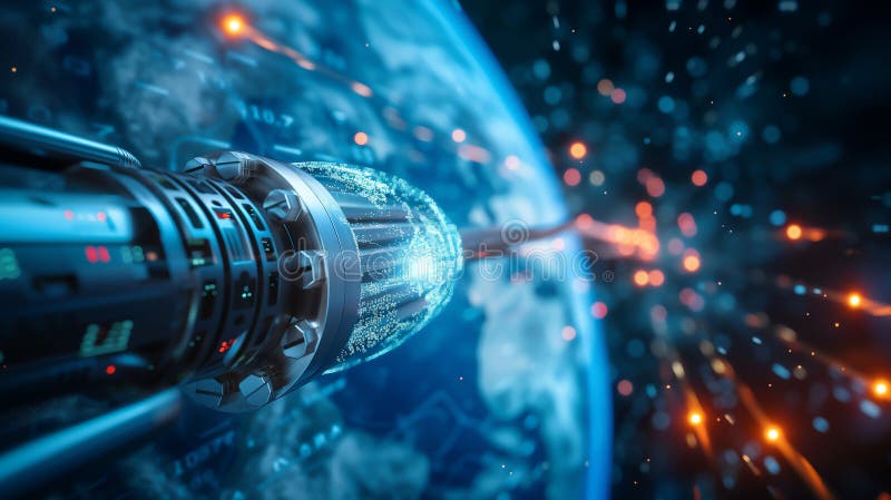 Fast Fibre Internet Computer Cable Transmitting Broadband ...