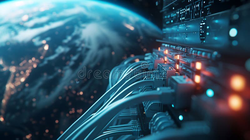 Fast Fibre Internet Computer Cable Transmitting Broadband ...