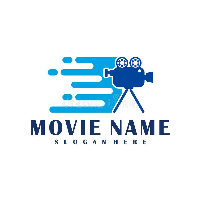 Fast Film Logo Design Concept Vector. Cinema Illustration Design Stock ...