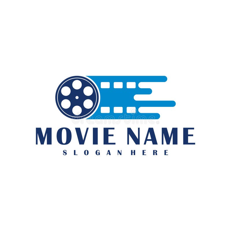 Fast Film Logo Design Concept Vector. Cinema Illustration Design Stock ...