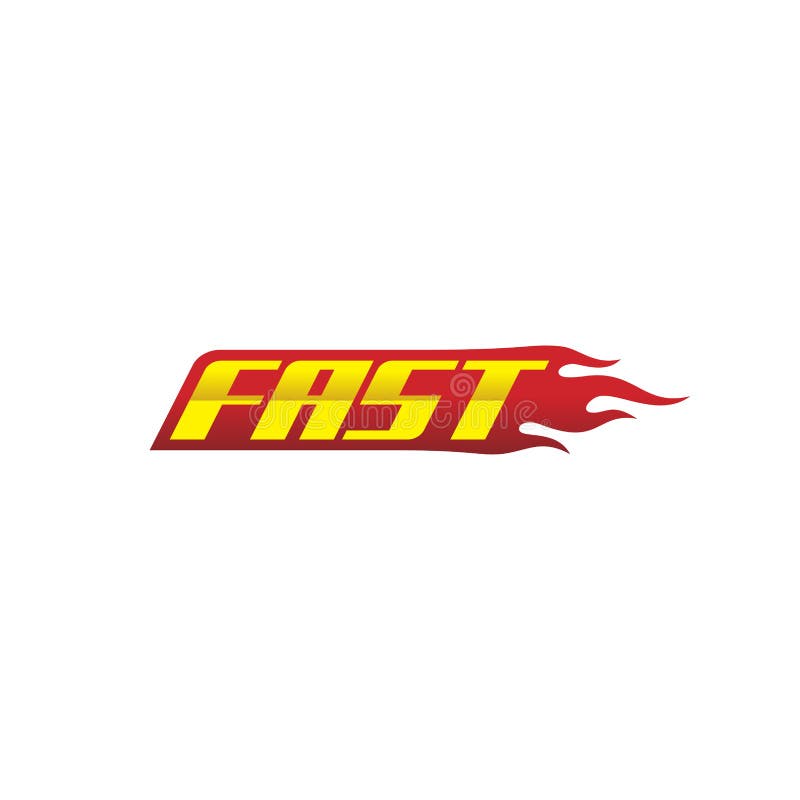 Fast with Flame Fire Logo Design Inspiration, Fast Logotype Stock ...