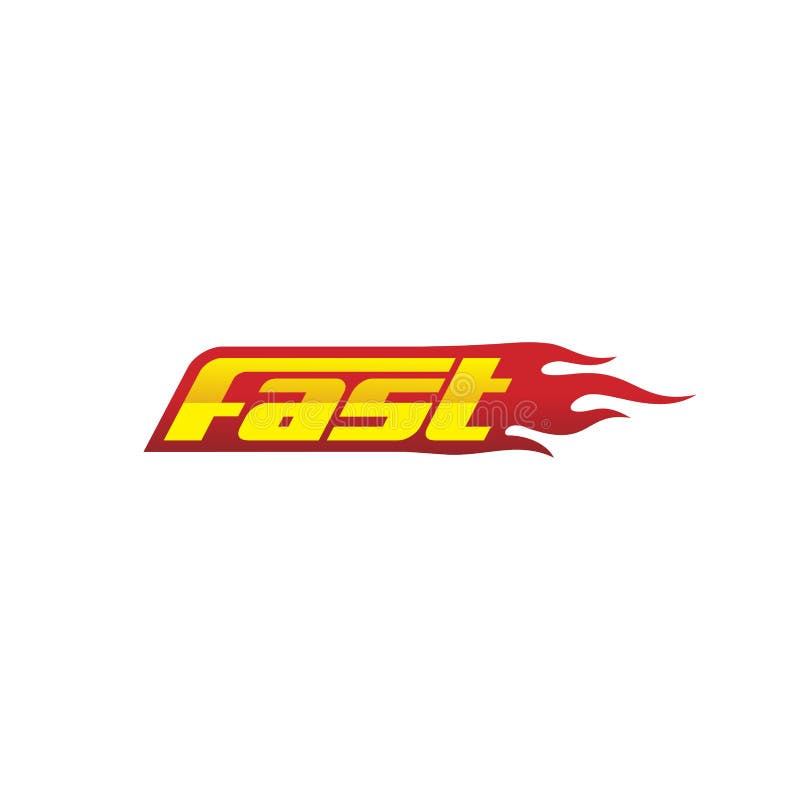 Fast with Flame Fire Logo Design Inspiration, Fast Logotype Stock ...