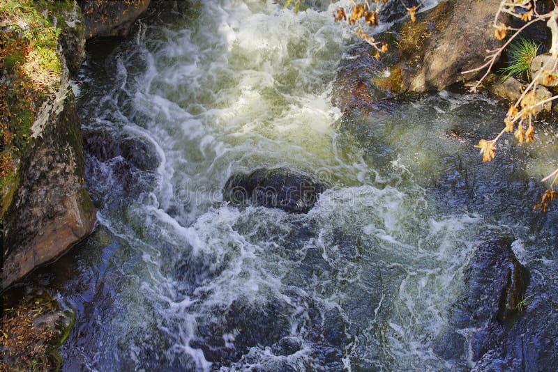 Fast Flow River in the Autumn Autumn Stock Photo - Image of fall ...