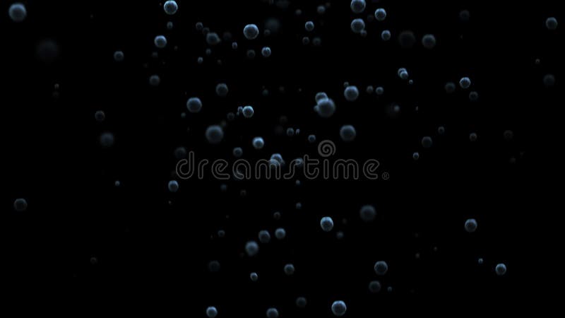 Fast Flowing Movement of Underwater Bubbles on a Black Background To ...