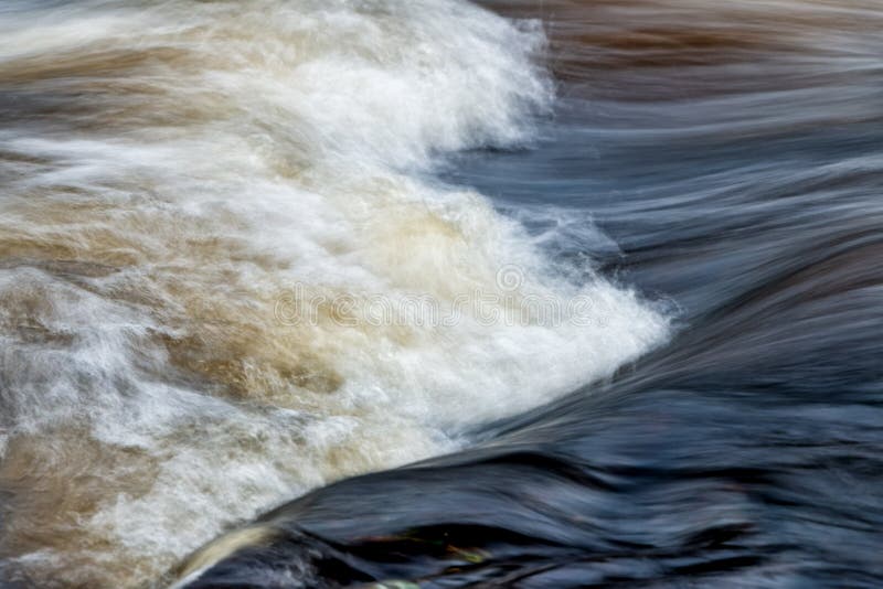 Fast Flowing Water in Mountain River in Sweden Stock Image - Image of ...