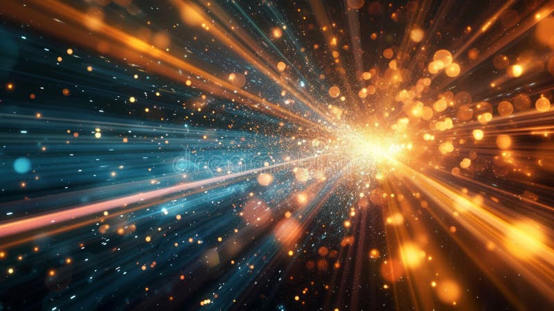 Fast-flying Rays (beams) of Light, Blurred Motion of Particles ...